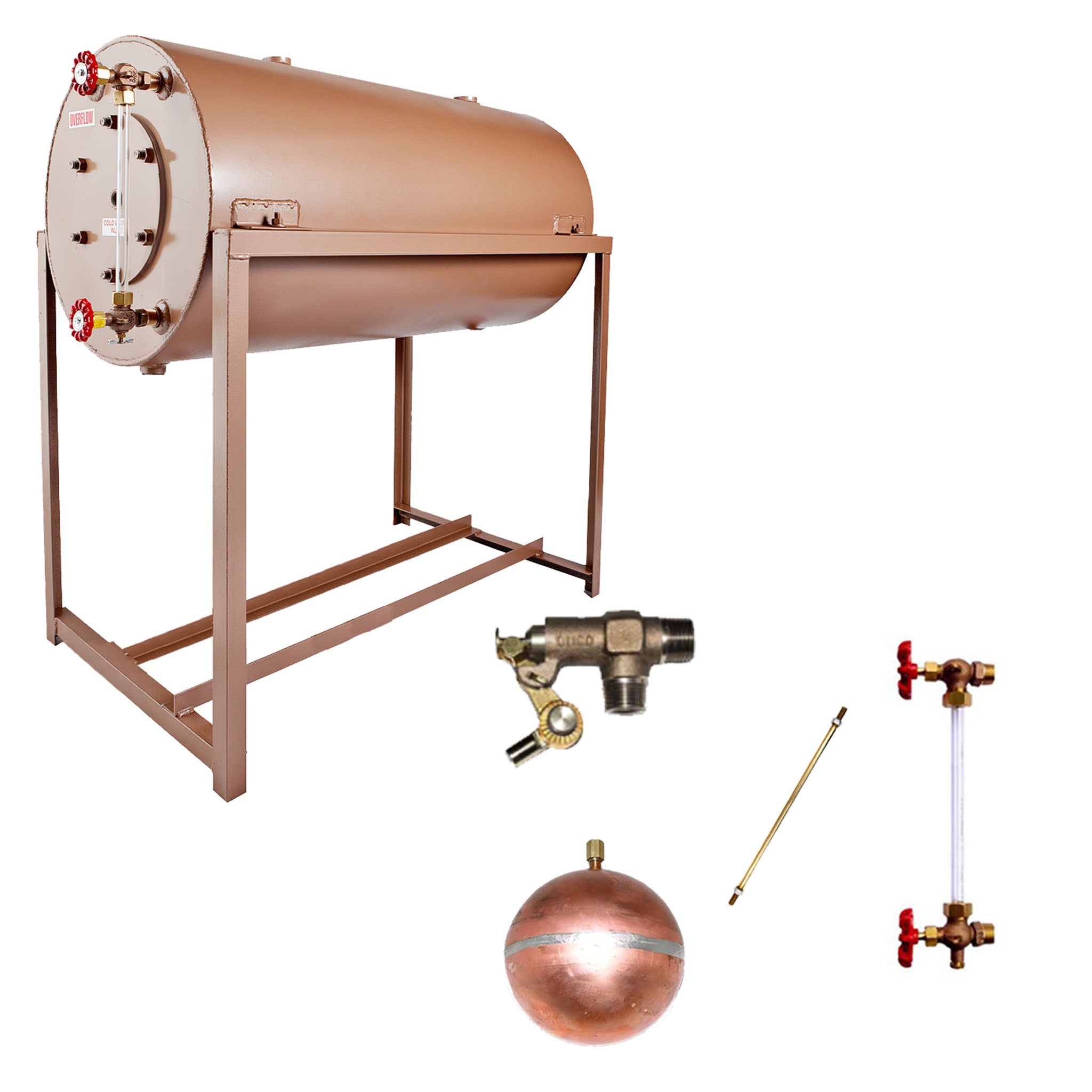 11 Gauge Steel Rema Horizontal Replacement Return Tank w/stand, Float ...